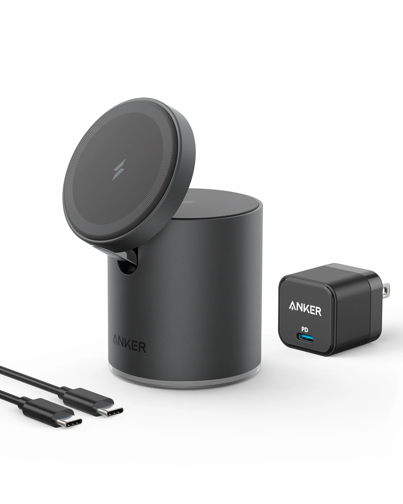 Anker Magnetic Wireless Charger, 623 MagGo 2-in-1 Charging Station with ...